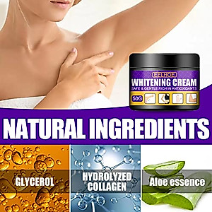 3Pcs Skin Whitening Lightening Cream 50G, Skin Bleaching Cream, Underarm Whitening Cream, Dark Spot Corrector Face Body Cream, Dark Spot Remover Corrector Cream for Face and Body Intimate Area Lightening Cream, for Face and Body, Moisturizes and Brighten