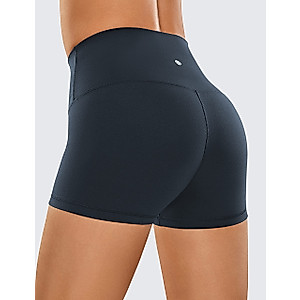 CRZ YOGA Womens Butterluxe Biker Shorts 2.5 Inches - High Waisted Yoga Workout Running Volleyball Spandex Booty True Navy Small