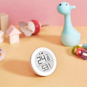 Qingping Digital Bluetooth Thermometer Hygrometer, Accurate Temperature Humidity Monitor, Indoor Smart Temperature Sensor and Humidity Gauge with E Ink Display, 30-Day Free Data Storage for Home