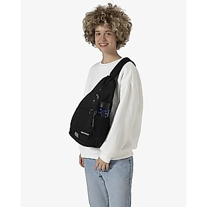 WATERFLY Sling Bag Crossbody Backpack: Over Shoulder Daypack Casual Cross Chest Side Pack