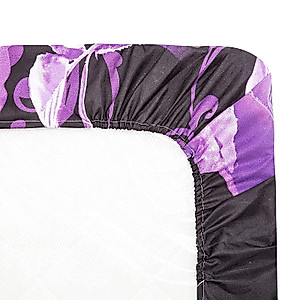 Purple Rose Comfortter Set Queen and Sheet Set for Queen Bed, 3 Piece Fluffy Down Alternative Duvet Set Matching with 4 Piece Bedding Sheet Set. All Season Bedding Set Queen