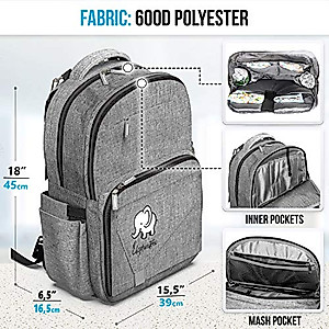 Diaper Bag Backpack Baby Bag - Large Diaper Backpack for Mom Dad, Unisex Bag