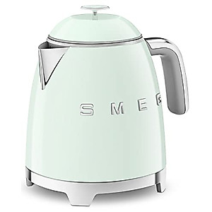 SMEG Mini 50's Retro Style 3 Cup Electric Kettle with Double Wall Anti Slip Base and Water Level Indicator (Pastel Green)