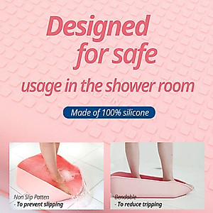 Diaya Showerbath Pink - Silicone shower bath | shower footbath | foldable foot bath | bashin | tub | foot wash soaking massage | feet clean odor | showerfootbath | standing type | hot water savings