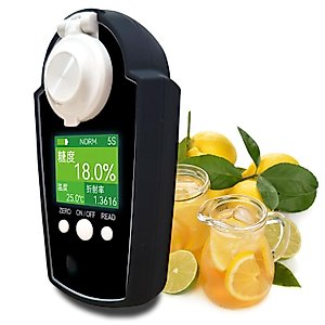 MiBoce 0-95% Handheld Brix Refractometer, Portable Digital Refractometer, with LCD Back-Light Screen, Temperature Compensation, Accuracy ±0.2%, 3s Fast Measurement, for Beverage, Fruit Juice
