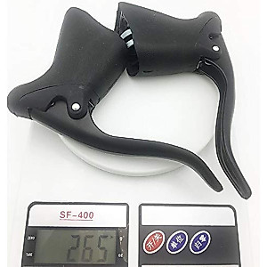 catazer Bicycle Brake Lever,1 Pair Universal Aluminum Alloy Concealed Comfort Road Bike Brake Levers Aero Levers with Rubber Hood for 22.2-23.8mm Handlebar 265g/Pair