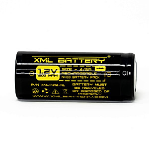 XML Battery (5 Pack LITHONIA ELB-1210N KR1200AUL SANYO ELB-1201N LITHONIA ELB1201N ELB1210N KR-1200AUL 1.2v 1200mAh Ni-CD Battery Replacement for Exit Sign Emergency Light…