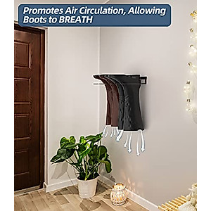 PrimZooty Boot Rack Wader Hanger Wall Mount - (1PACK) Sturdy Metal Tall-Boot Holder, Boot Drying Rack for Closet, Entryway, Outdoor