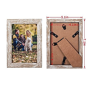 Lyeasw Rustic 4x6 Picture Frame Set of 12, Multi Woodgrain Farmhouse Photo Frames for Wall or Tabletop, Beige