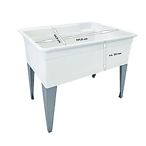 Mustee 28CF Big Tub, 24" x 40", White
