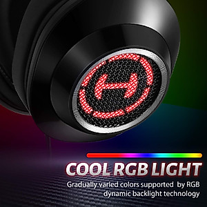 Edifier G2II Gaming Headset for PC PS4 USB Wired Gaming Headphones with 7.1 Surround Sound with Noise Canceling Microphone and RGB Light 50mm Driver Compatible with Mac Desktop PC Black