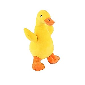 Plush Squeaky Dog Toy, Wakeu Cute Yellow Duck Stuffing Durable Interactive Toy, Dog Chew Toys for Aggressive Chewers Sound Chew, Small Medium Dogs Puppy Cat Grinding Teeth Toy