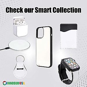 INNOSUB USA Sublimation Wireless Charger LED Pad – BlankWireless Charger for Sublimationand Customization – Silver 10W Sublimation Fast ChargePad Compatible with iPhone, Samsung, QI-Enabled Devices