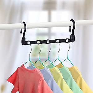 10Pack Closet Organizers and Storage Magic Hangers, Sturdy Plastic Space Saving Clothesr with Hangers Multifunctional Hangers for with Dorms, Bedroom, Apartments etc (10PC)