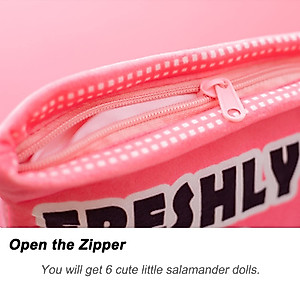 Nenalayo Plushies Doll a Bag of Axolotl Plush Toy Stuffed Soft Snack Pillow Plush Toy for Birthday Gift, Stuffed Toy Game Pillow Cushion Gift for Kids (Pink 6 Balls)