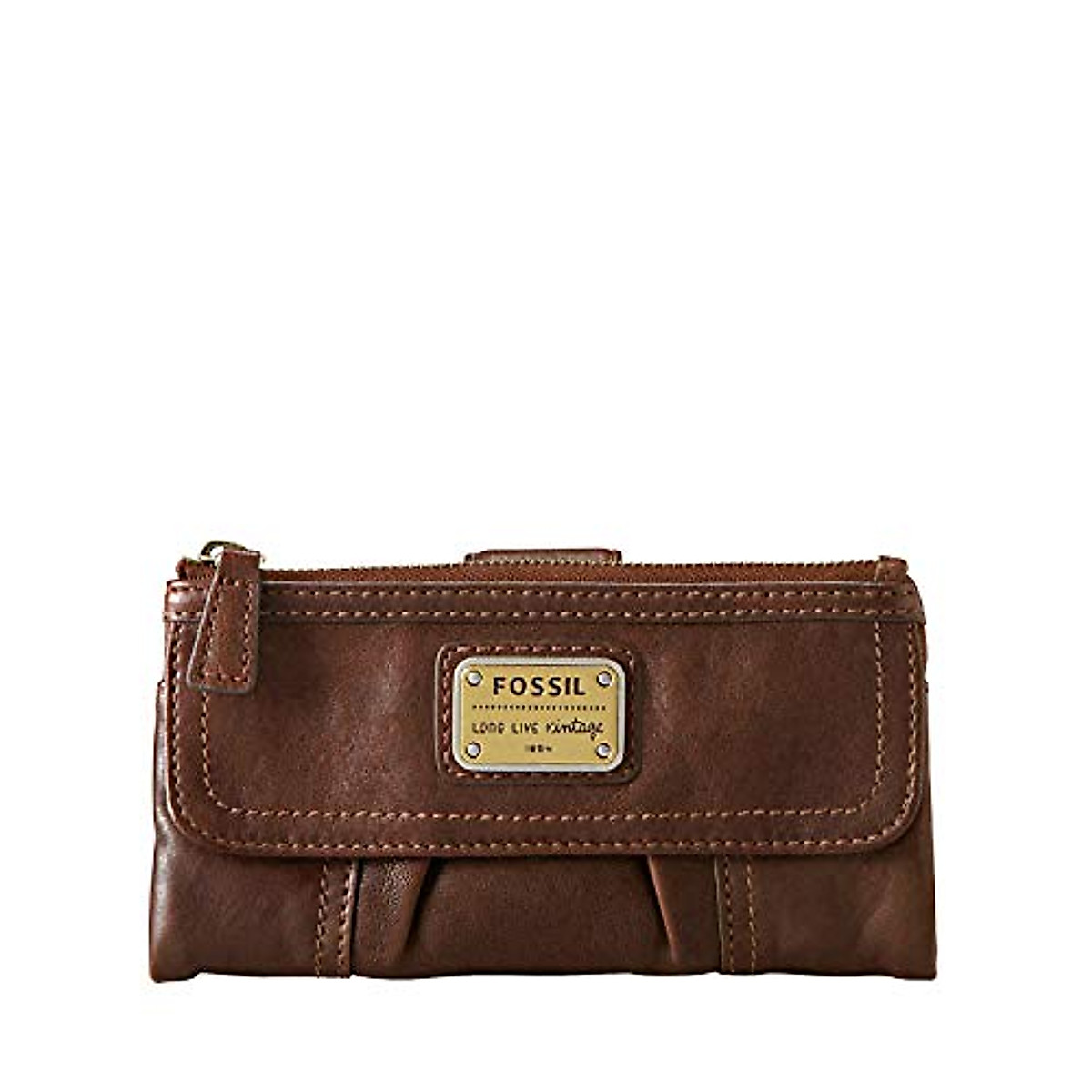 Fossil Women's Emory Leather Wallet Clutch Organizer, Espresso (Model: SL2931206)