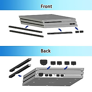 OSTENT Dust-Proof Cover Filter Mesh Jack Stopper Kits for Sony PS4 Pro Console