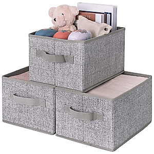 GRANNY SAYS Bundle of 3-Pack Rectangle Storage Bins & 2-Pack Closet Storage Bins