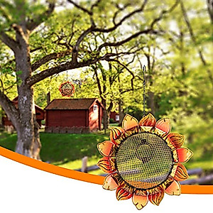 Wild Bird Feeder - Metal Bird Feeders, Sunflower Hanging Bird Feeder, Bird Seeds for Outside Wild Birds Patio & Garden Outdoor Decoration