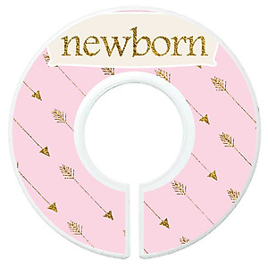 Mumsy Goose Nursery Closet Dividers, Closet Organizers, Baby Girl Clothes Dividers Pink Gold