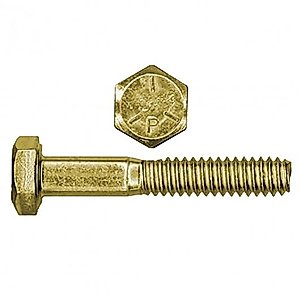 Newport Fasteners 5/8 inch x 7 inch Hex Cap Screw Grade 5 Zinc Yellow Plated Steel (Quantity: 5 pcs) 5/8-11 x 7 Hex Bolt/Coarse Thread/Partially Threaded 1.75 inches of Thread