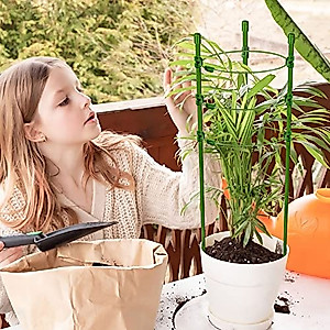 Legigo 8 Packs 18inch Plant Support Cages with 3 Adjustable Support Rings- Small Tomato Cage for Pots Plant Holder for Home Garden Balcony for Orchids, Tomato, Vegetables, Flowers, Climbing Plants