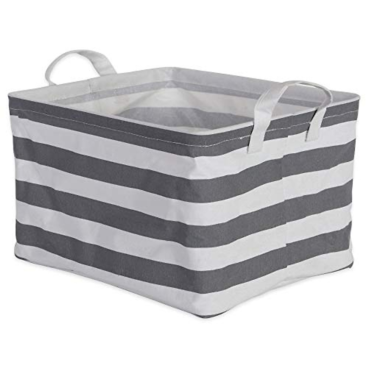 DII Cotton/Polyester PE Coated Assorted Laundry Bins, Assorted Small Bins, Gray