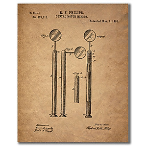 Dentist Patent Wall Art Prints - Set of 6 Vintage Replica Photos