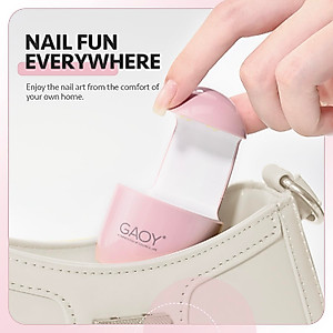 GAOY Mini UV Light for Gel Nails, Small Nail Cure Light, Eggshell LED Nail Lamp, USB Nail Dryer for Fast Curing, Pink