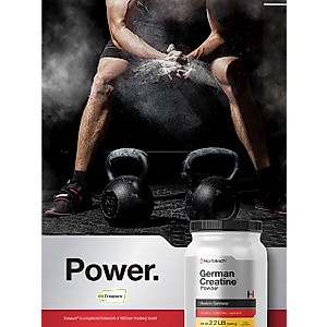 Horbäach German Creatine Powder 1000g | Creapure Monohydrate Powder | Vegetarian, Non-GMO, and Gluten Free Supplement | Promotes Strength & Power