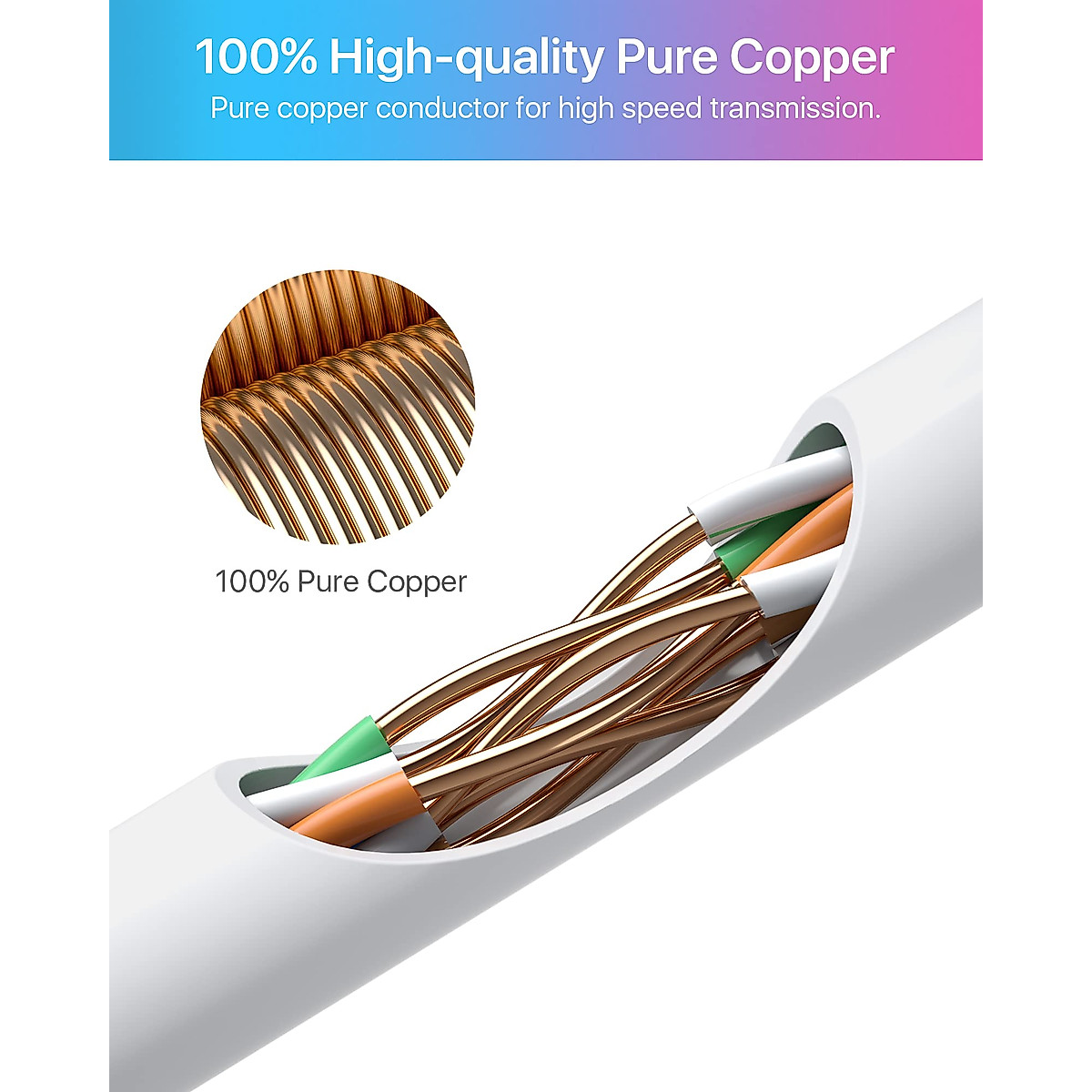 ZOSI Cat5e 150ft(45m) Ethernet Network Cable High Speed Network RJ45 Wire Cord for POE Security Cameras, PoE Switch, Internet Router, Laptop, Computer,Wireless IP Cameras