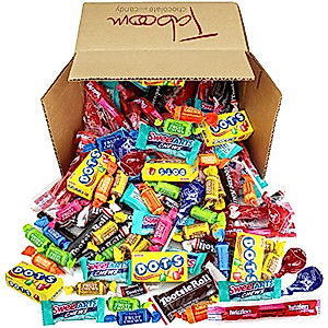 Assorted Bulk Candy, Individually Wrapped - Bulk Candy 5 LB Box Variety Pack with Tootsie Rolls, Tootsie Pops, Assorted Laffy Taffy's, Dots, Twizzlers, Assorted Jolly Rancher & Snacks More!