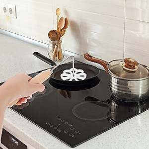 Healeved Pretzel Cookie Cutter Bunuelos with Handle Waffle Molds Rosettes Molds Funnel Cake Ring Bunuelo Maker Cookie Bunuelos Tool for Kitchen Baking Cooking Flower Aluminum Bunuelera