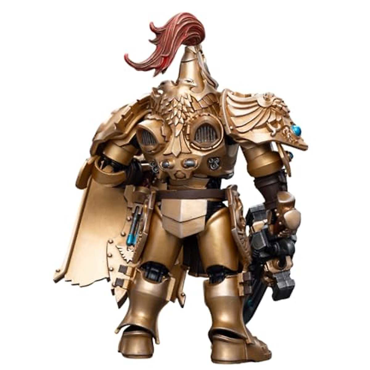 HiPlay JoyToy Warhammer 40K Collectible Figure: Adeptus Custodes Custodian Guard with Sentinel Blade and Praesidium Shield 1:18 Scale Action Figures JT7813