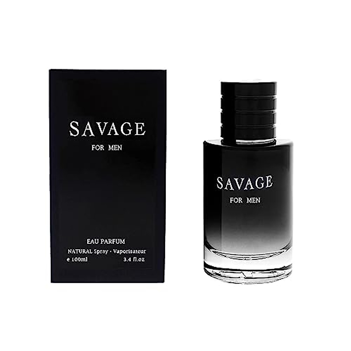 Fragnance Sparks Savage for Men Black - 3.4 Oz Men's Eau Perfum - Refreshing & Warm Masculine Scent