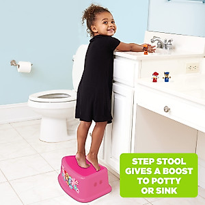 Ginsey Nickelodeon PAW Patrol Skye and Everest Step Stool - Kids Step Stool, Potty Training, Non-Slip, Bathroom, Kitchen, Lightweight