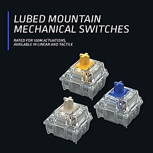 Mountain Everest 60 Compact RGB Gaming Keyboard - with Lubricated Hot-Swappable Mechanical Contacts and More Encore - US ANSI (Everest 60 | Touch 55, Quartz B)