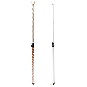 Artibetter Hooks Paper Holder 6pcs Hanger Adjustable for Outdoor Ceiling As Garment Indoor Metal Reach Heavy with Lightweight Extended Gold Dressing Coat Pole Shelf Clothesline Drying Toilet