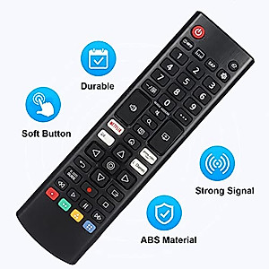 AKB76037601 Universal Remote Control Compatible with LG LED OLED LCD Smart TV, 4K 8K UHD HDTV Smart TV, webOS NanoCell QNED Smart TV with Netflix and Prime Video Keys [ with Batteries ]