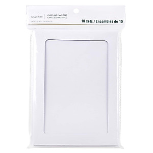 12 Packs: 10 ct. (120 total) 5”; x 7”; White Frame Cards & Envelopes by Recollections™