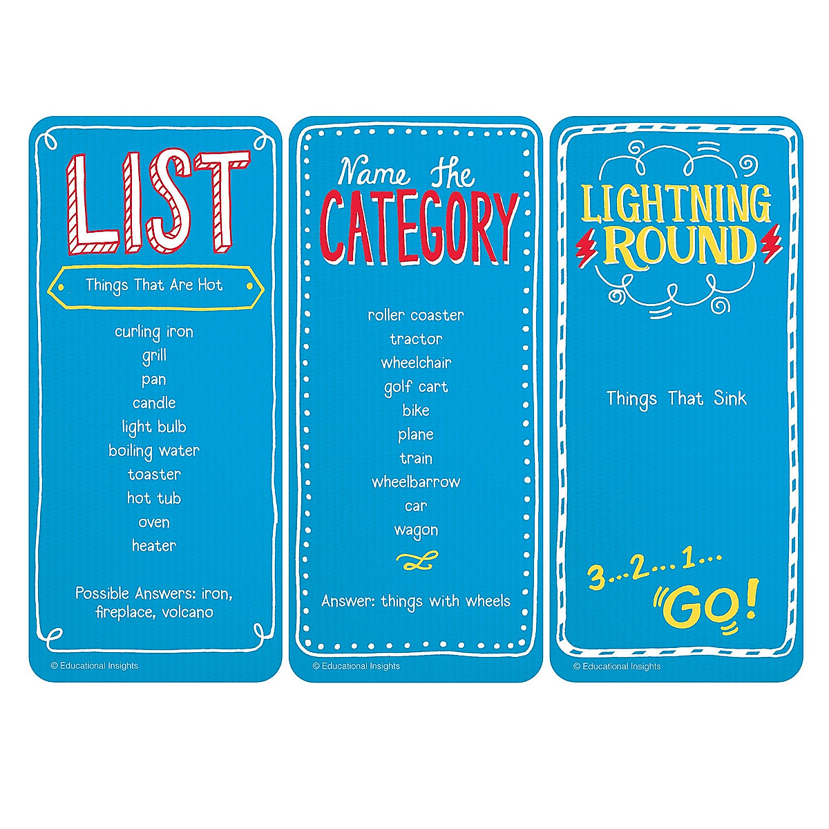 Educational Insights Read My List! Game, Think-Quick Game of Categories and Lists, Ages 8 and Up