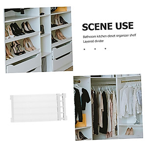 Cabilock Dressing Table Shelf Organizer for Home Retractable Rack Shelf Clothes Closet Portable Shelves Partition Plate Cabinet Storage Rack Clothing Wardrobe Rack Splitter