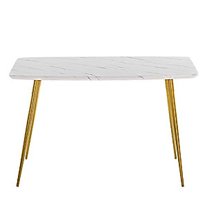 YInonma Marble Dining Table [120x74x76cm] White