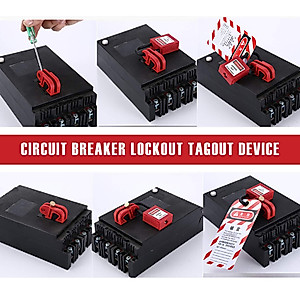 Circuit Breaker Lockout Device 20 PCS Universal Single and Multi Pole Breakers Lockout