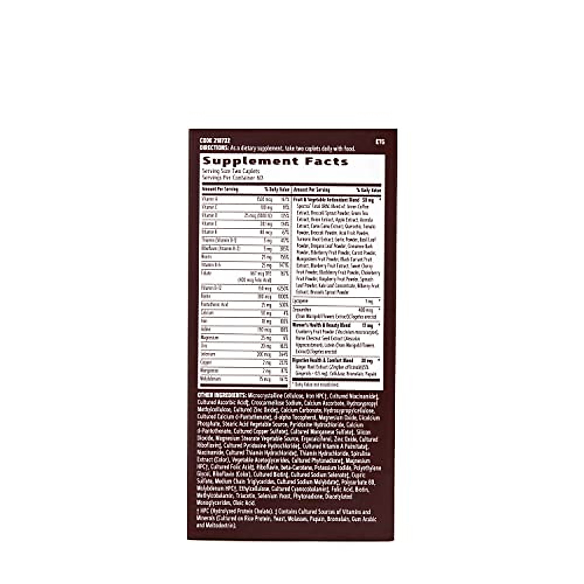 GNC Earth Genius Women's Multivitamin, 120 Vegetarian Caplets, Supports Women’s Nutrition