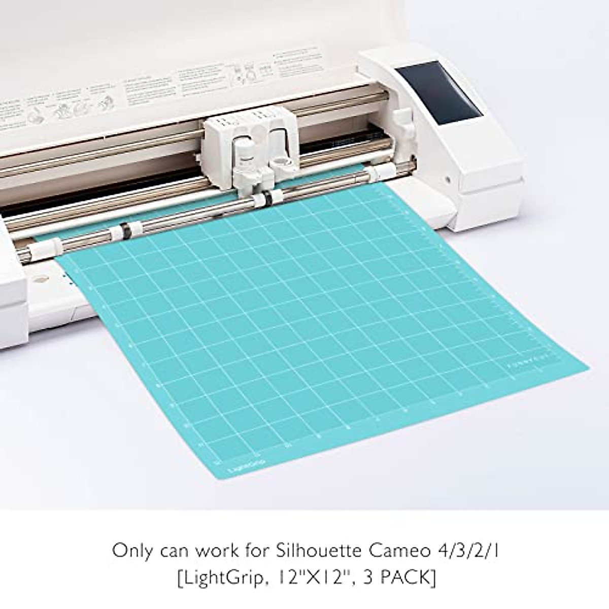 Funnycut Lightgrip Cutting Mat for Silhouette Cameo 4/3/2/1 (12x12 Inch, 3 Pack) Durable Adhesive Cutting Mat for Silhouette Cameo Accessories