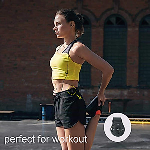 Bluetooth Receiver with Clip for Headphones, rollingstone Wireless Audio Adapter for Car Kit and Home Audio, 3.5mm Jack,Headset (Bluetooth Receiver & Headset Combo)