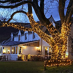 JMEXSUSS 2 Pack 200 LED Solar Christmas Lights, 75.5 ft Outdoor Waterproof Solar String Lights, 8 Modes Solar Lights Outdoor for Garden, Patio, Party, Tree, Wedding, Christmas Decorations, Warm White