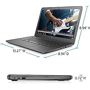2020 New HP 14" HD Touch-Screen Chromebook Laptop Computer, Intel Celeron N3350 up to 2.4GHz, 4GB Memory, 32GB eMMC Flash Memory, 802.11ac, Bluetooth, USB-C 3.1, No Optical Drive, Chrome OS (Black)