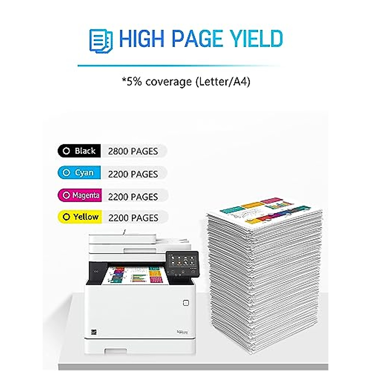 045 Toner Cartridge Set Replacement for Canon 045 Toner Cartridges Canon MF634cdw Toner Canon MF632cdw Toner for Canon Color ImageCLASS MF634Cdw MF632Cdw LBP612Cdw LBP613Cdw MF632 MF634 Printer